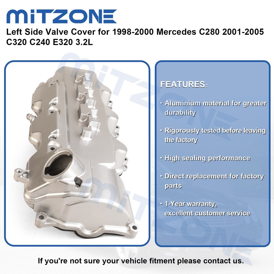 Left Side Valve Cover for 1998-2000 Mercedes C280 2001-2005 C320 C240 ...
