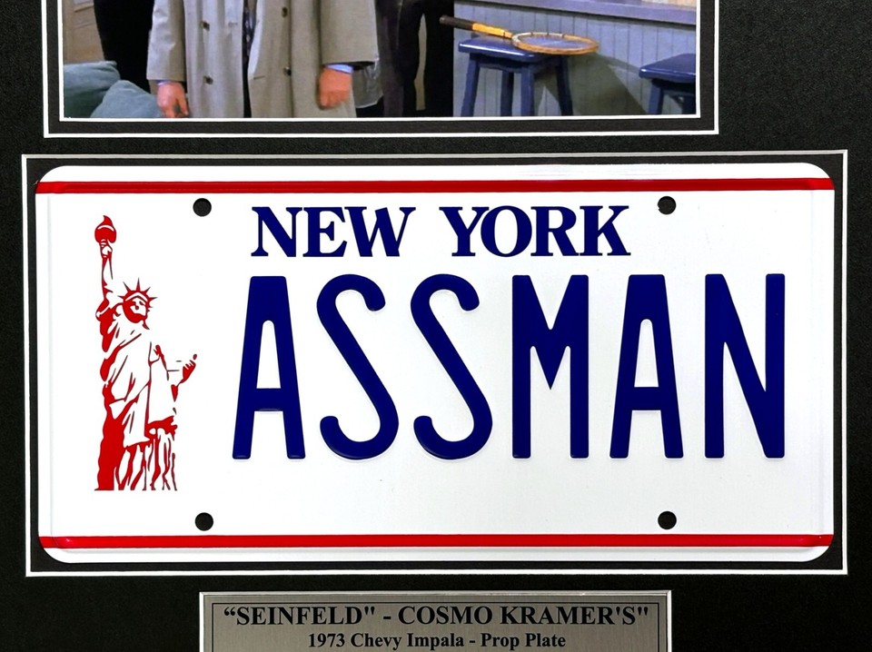 Michael Richards Seinfeld Kramer's Signed License Plate Framed JSA COA ...