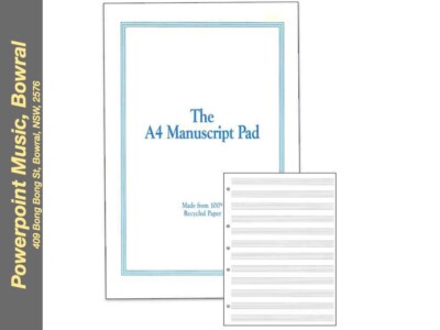 The A4 Manuscript Pad 12 Stave (Recycled) 50 Page | eBay
