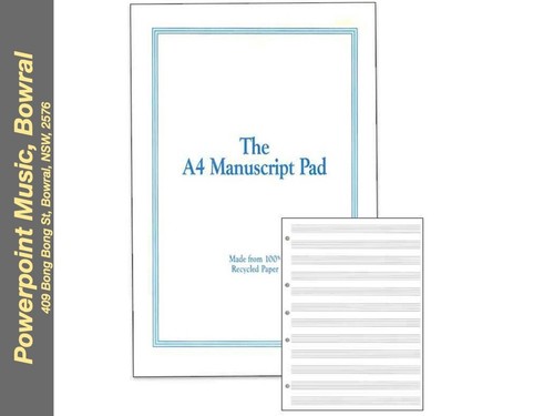 The A4 Manuscript Pad 12 Stave (Recycled) 50 Page | eBay