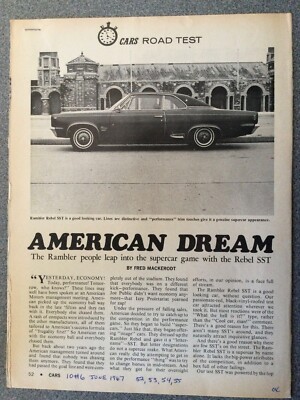 AMC185 Road Test American Motors AMC 1967 Rambler Rebel SST Jun 1967 4 ...