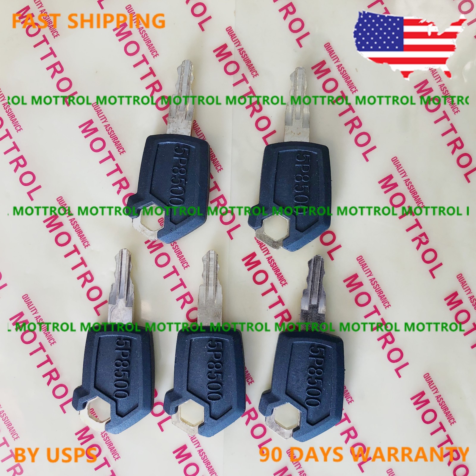 5 PC FITS Caterpillar CAT Equipment Ignition Loader Dozer Key 5P8500 5P ...