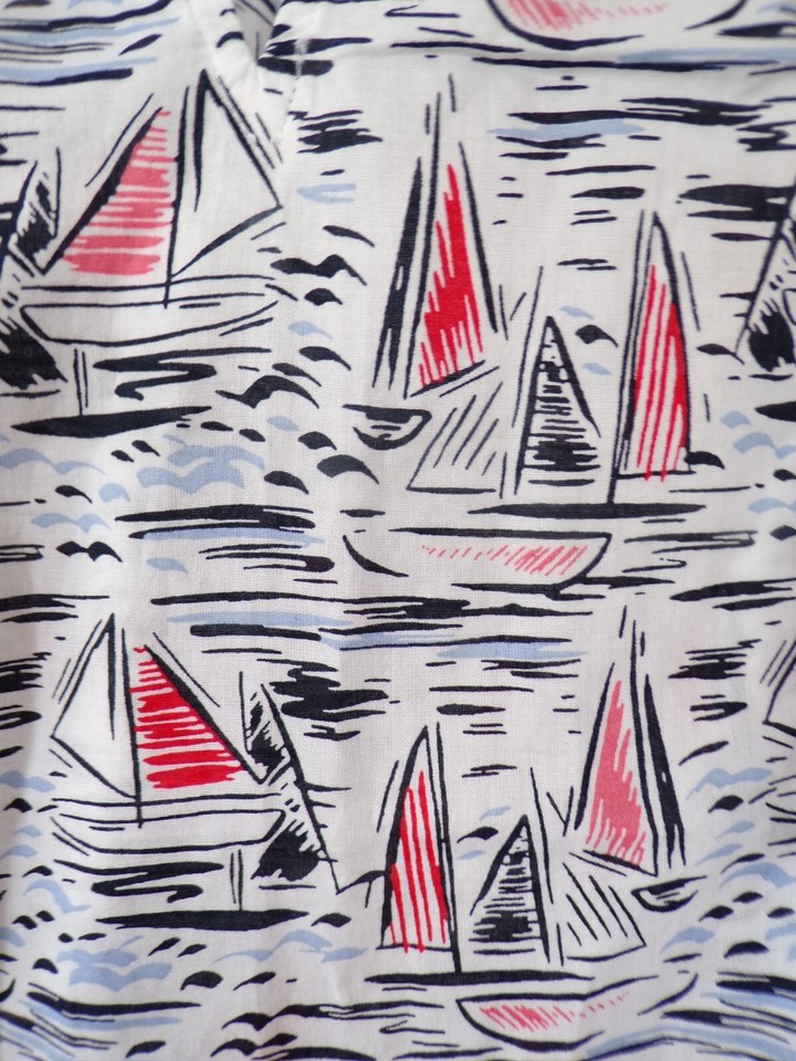 NWT NEW SUMMER TALBOTS FACTORY SZ MEDIUM SAILBOATSLEEVELESS COTTON TOP ...