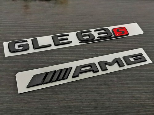 Gloss Black Mercedes-Benz GLE63S AMG Trunk Emblem Badge For GLE All ...