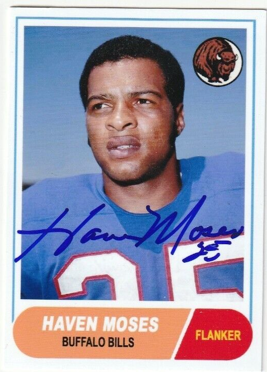 HAVEN MOSES BUFFALO BILLS SIGNED 1968 STYLE CUSTOM CARD | eBay