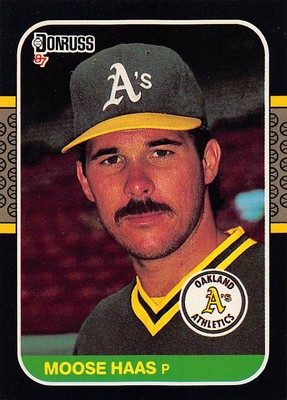 Moose Haas 1987 Donruss 528 Oakland Athletics Baseball Card | eBay UK