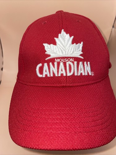 MOLSON CANADIAN Hat Cap Baseball Red Maple Leaf Canada Red Nice! One ...