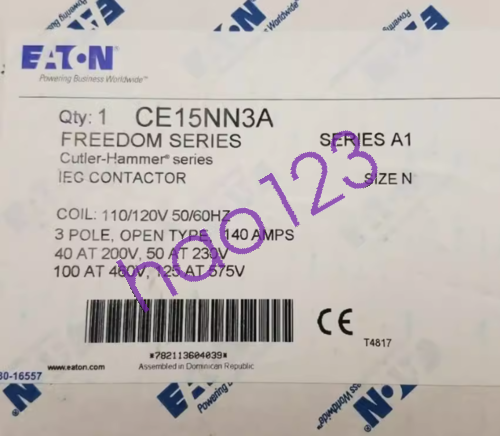 NEW CUTLER HAMMER EATON CE15NN3A IEC OPEN 3P CONT SZ N 120V COIL DHL ...
