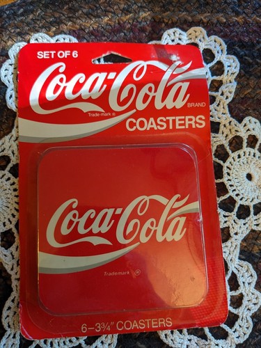 NOS Vintage Coca-Cola Coasters Set of 6 in Package Coke Coasters 3.75 ...