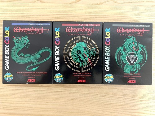 Nintendo Gameboy Color GBC Wizardry 1 + 2 + 3 Lot 3 Japan w/Box Manual ...