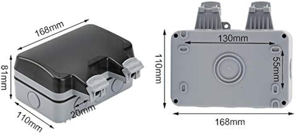 Weatherproof Outdoor Double Switched Socket Plug Outside With USB Port ...
