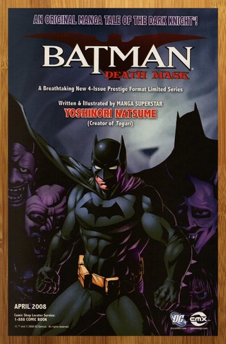 2008 DC Comics Batman Death Mask Print Ad/Poster Yoshinori Natsume ...
