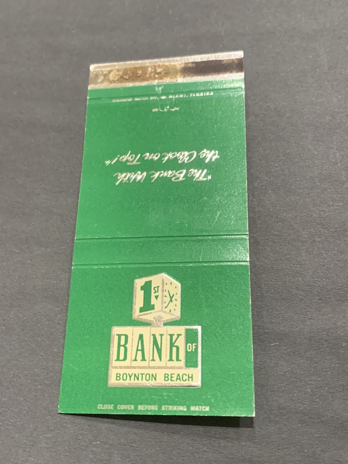 Vintage Florida Matchbook: “First Bank Of Boynton Beach” | eBay