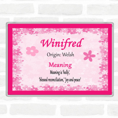Winifred Name Meaning Jumbo Fridge Magnet Pink | eBay UK