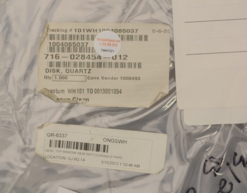 716-028454-012 / DISK, QUARTZ TCP WINDOW, NEW / LAM RESEARCH | eBay