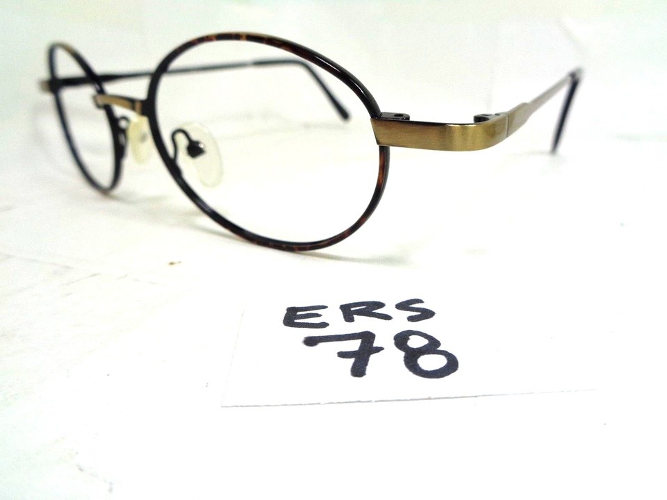 MARIO MARTINELLI Eyeglass Pinto Brass Black Round Used (ERS-78) | eBay