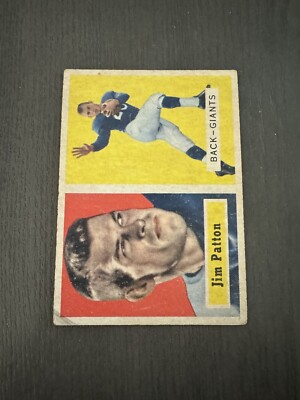 1957 Topps #83 JIM PATTON New York Giants ROOKIE Football Card RC | eBay