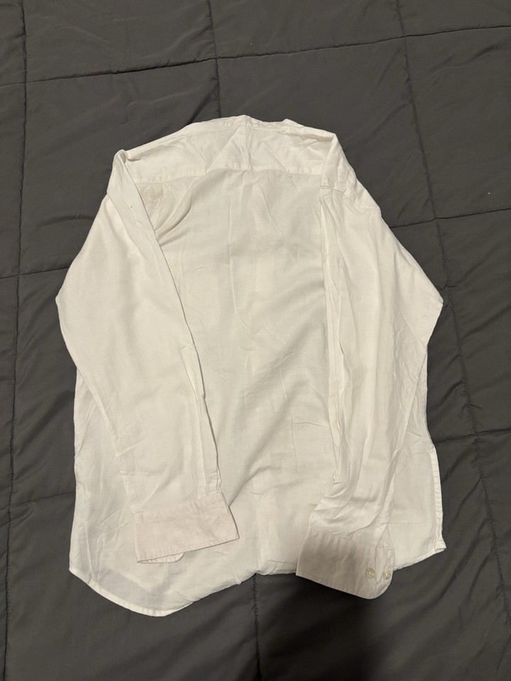Uniqlo Dress Shirt White Mandarin Collar Slim Fit Size S | eBay