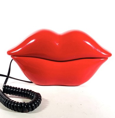 Red Mouth Telephone, Wired Cute Sexy Lip Phone, Real Corded Landline ...
