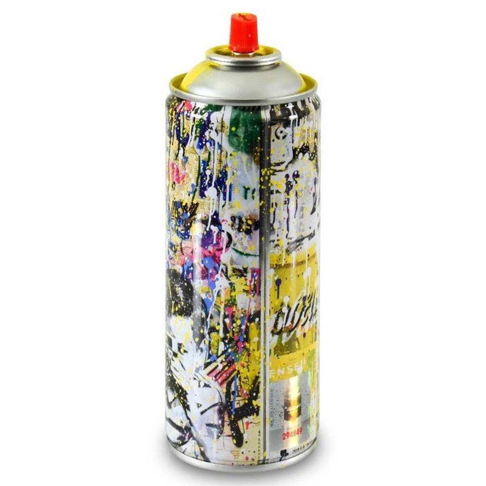 Mr. Brainwash, "Smile - Portrait (Yellow)" Limited Edition Hand Painted ...