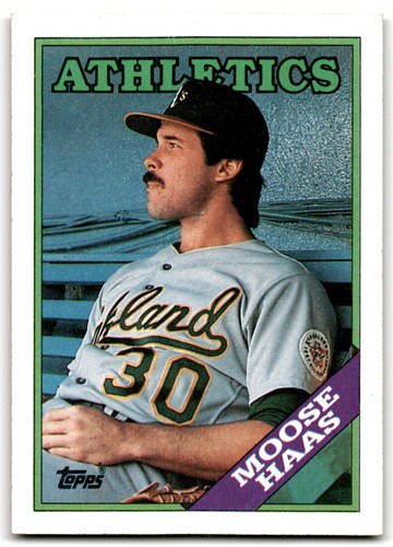 1988 Topps Baseball Card Moose Haas Oakland Athletics #606 | eBay