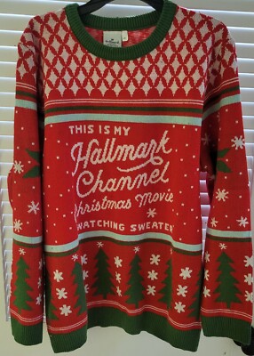 Hallmark Channel Women's Christmas Movie Watching Sweater 3X See ...
