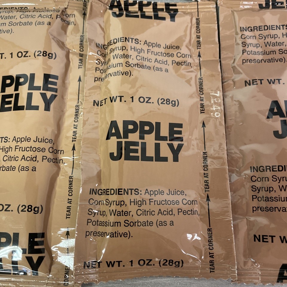 Apple Jelly Spread MRE Hiking camping Emergency Snack Food Prepper ...