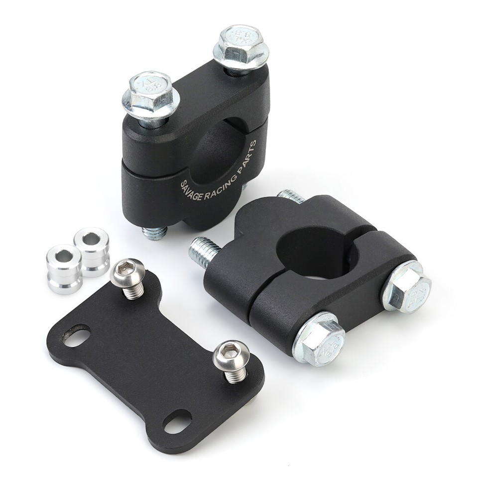 7/8" Aluminum Handlebar Riser Clamp Mount Adapter For YAMAHA MT07 FZ07 ...