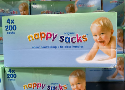 Original Nappy Sacks Jumbo Box 4 x 200 800 Total odour neutralising UK ...