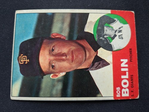 1963 Topps Baseball Card # 106 Bobby Bolin - San Francisco Giants (VG ...