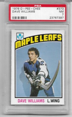 1976-77 O-PEE-CHEE #373 ROOKIE CARD (TIGER) WILLIAMS GRADE PSA 7 MAPLE ...