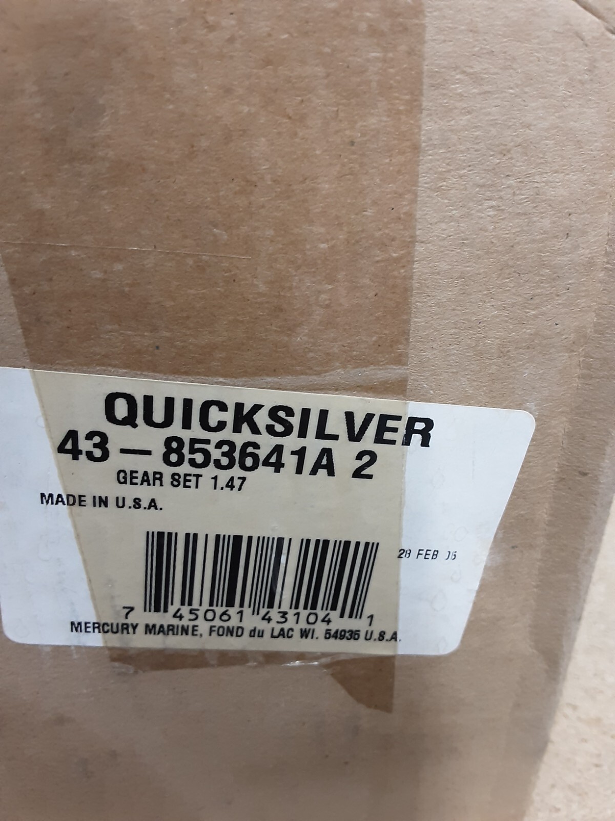 Mercury Quicksilver Gear Set 1.47 43-853641A 2 | eBay