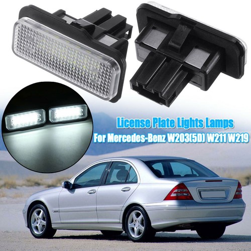 2Pcs LED Numbers License Plate Light For Mercedes-Benz W203(5D) / W211 ...