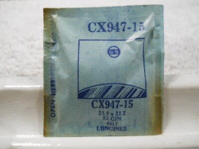 GS CX947-15 Watch Crystal Fit Elgin 4817 Longines - 23.8 x 21.2 mm ...