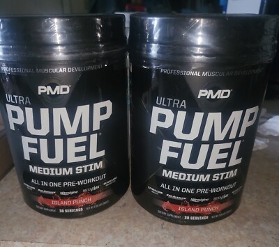 2X PMD PUMP FUEL ULTRA - MEDIUM STIM - PRE-WORKOUT ISLAND PUNCH 10 ...