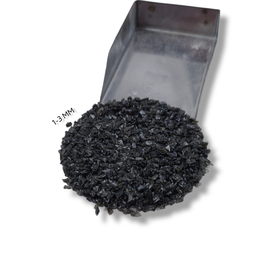 Black Obsidian Gemstone Coarse All Size Stone Healing Powder Woodwork ...