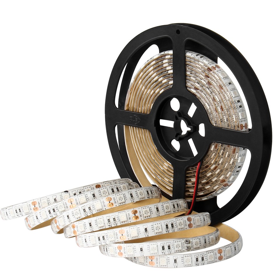 10PCS Daylight White 5M 300Leds 5050 LED Light Strip Non-Waterproof ...