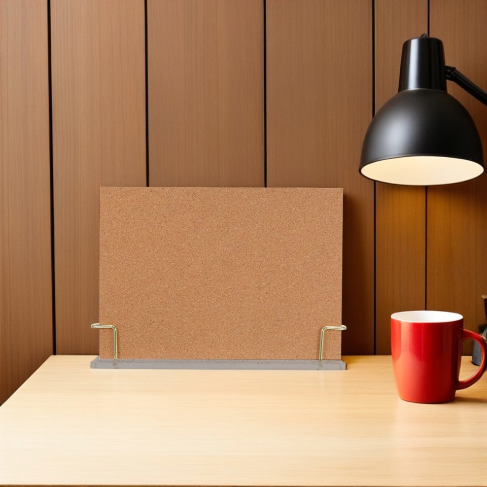 1 Set Desktop Memo Holder Stand - Cork Board With Acrylic Support ...