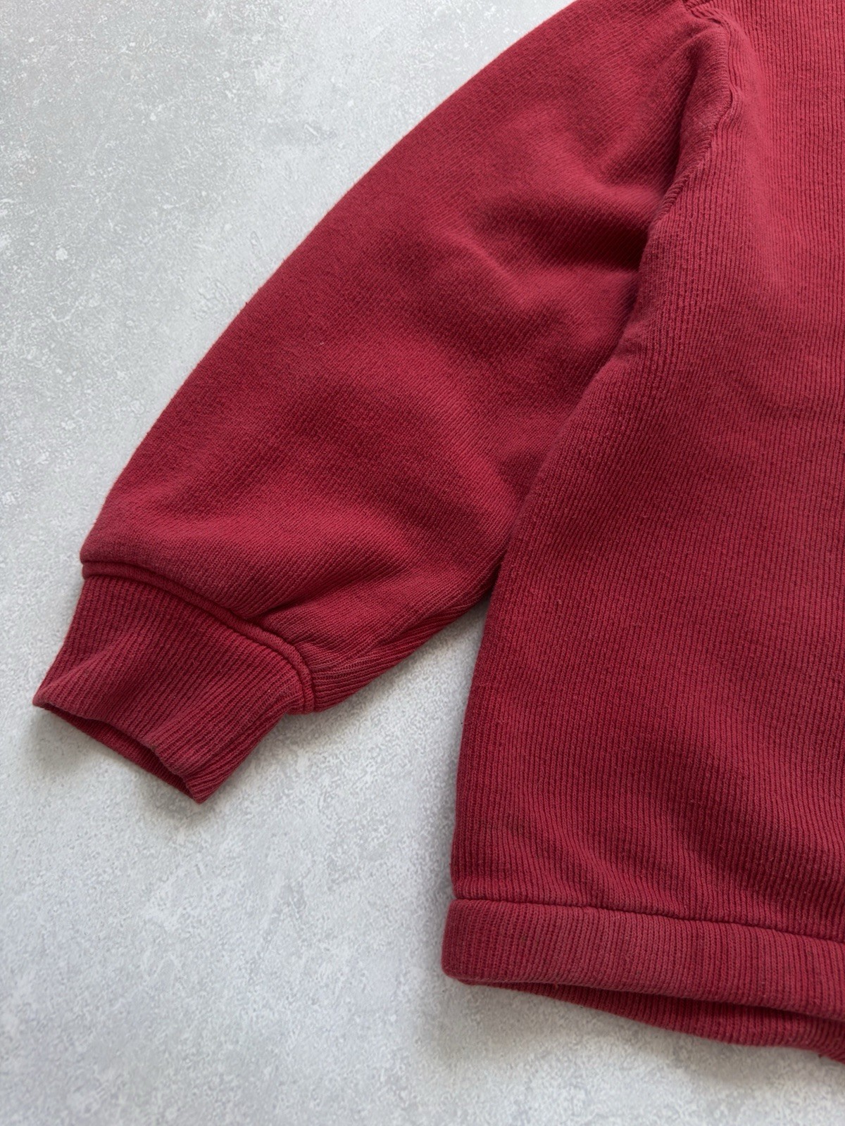 RARE Vintage Stone Island AW85 Jumper Ribbed Fleece Red Liner Jacket ...