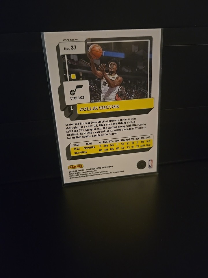 2022-23 Panini Donruss Optic - Collin Sexton #37 Purple Prizm | eBay