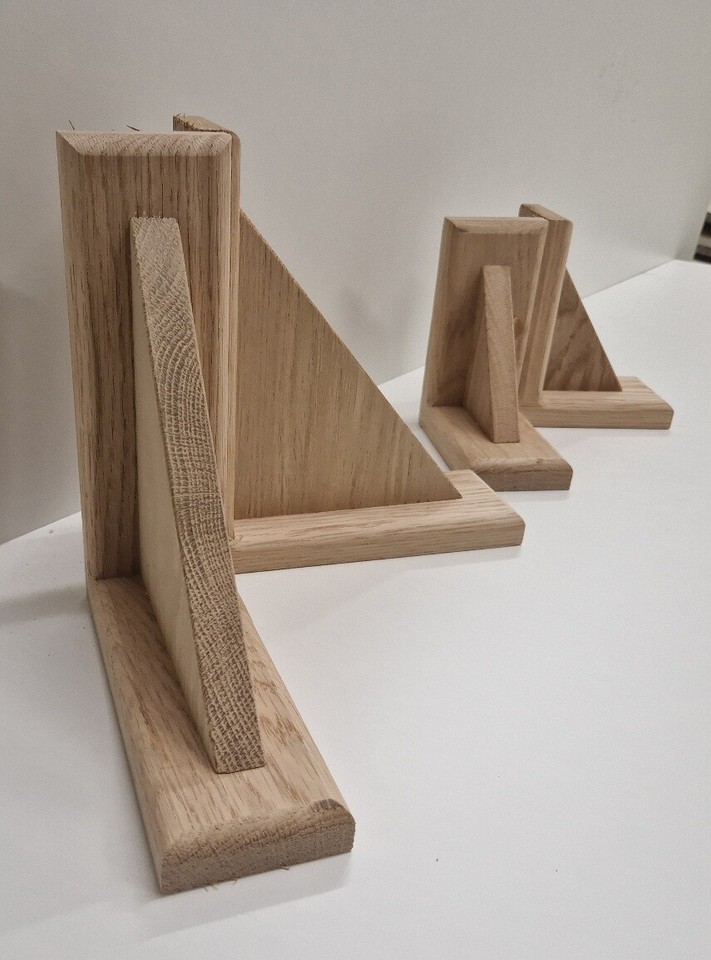 Oak Shelf Bracket Wooden Timber Support- Pair 2 Sizes Available | eBay UK