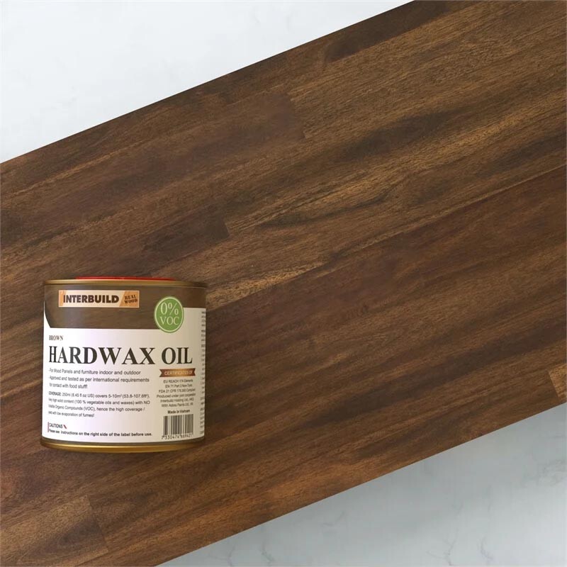 Interbuild Hardwax Wood Timber Stain Oil 250ml Food Safe Finish 10m² ...