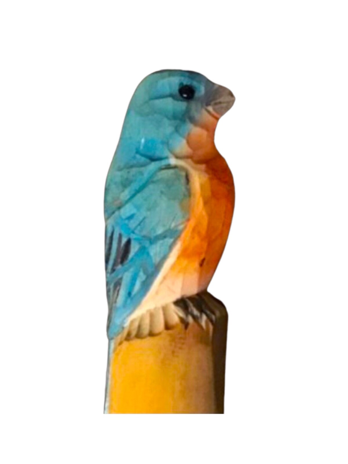 New Redbird Bluebird Owl Eagle Bear Walking Stick Cane Wood Hand Carved ...