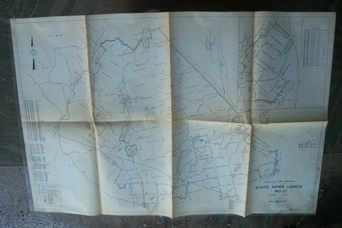 vintage PENNSYLVANIA STATE GAME LANDS MAP NUMBER 127 Monroe County | eBay