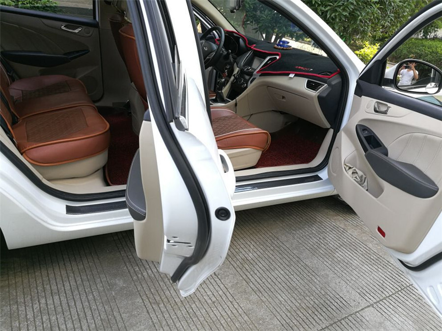 2M*10cm Carbon Fiber Style Car Scuff Plate Door Sill Cover Panel Step ...