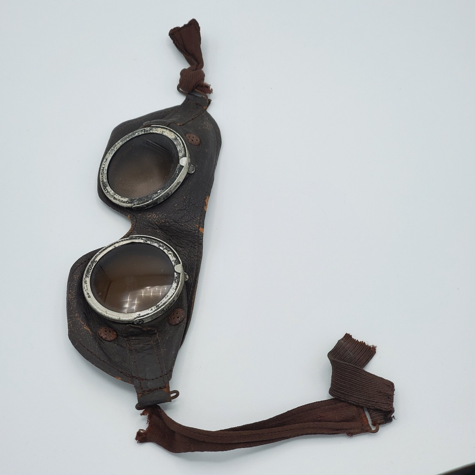 Original WWII WW2 German goggles soldier field sun glasses shades brown ...