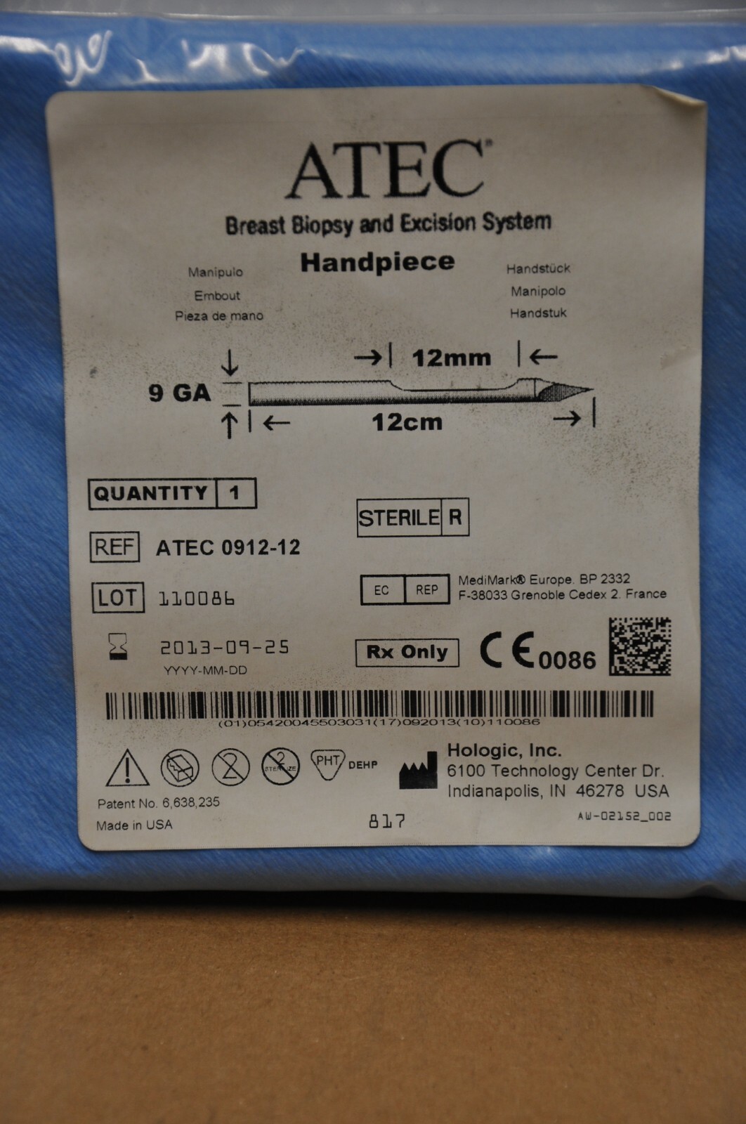 Hologic ATEC Breast Biopsy and Excision System Handpiece 0912-20 | eBay