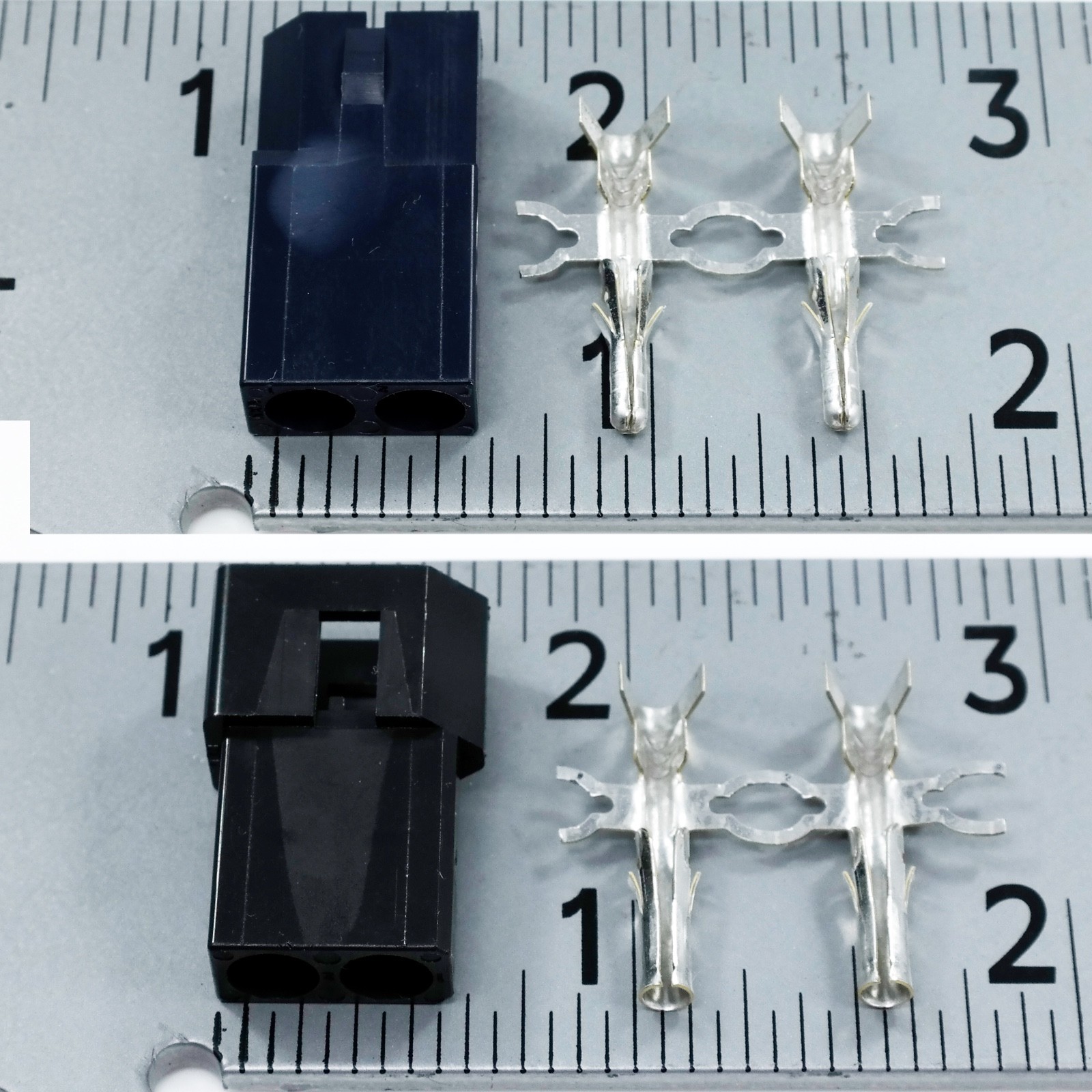 Molex (2 Circuits) BLACK Power Connector 2 Pin w/14-20 AWG Glow Wire ...