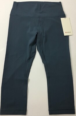 Lululemon Women Wunder Under HR Crop 21’’ *F LW6BEQS IRBU Blue Size 10 ...