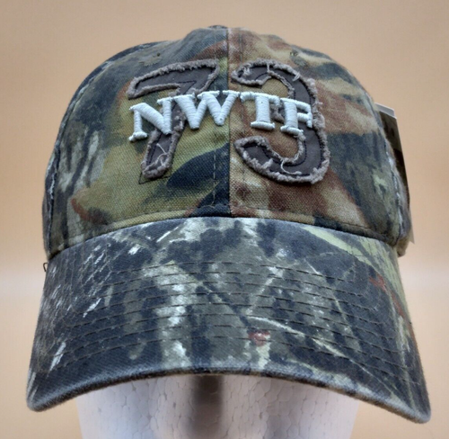 Baseball Cap Hat NWTF Wild Turkey Hunting Mossy Oak Camo Strap Back ...